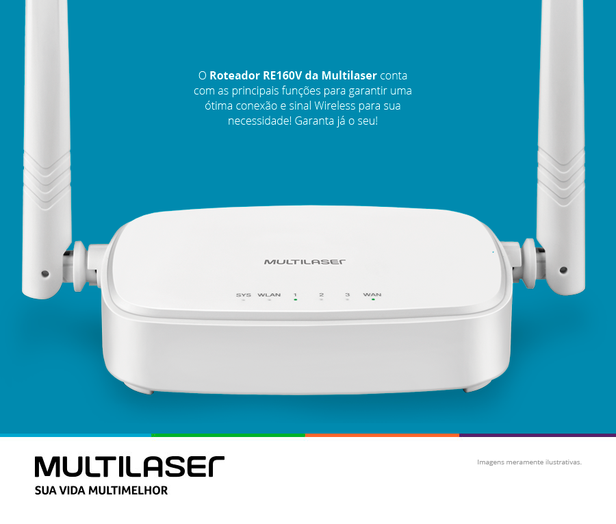 Roteador Multilaser 300MBPS IPV6 2.4 GHZ 2 Antenas
